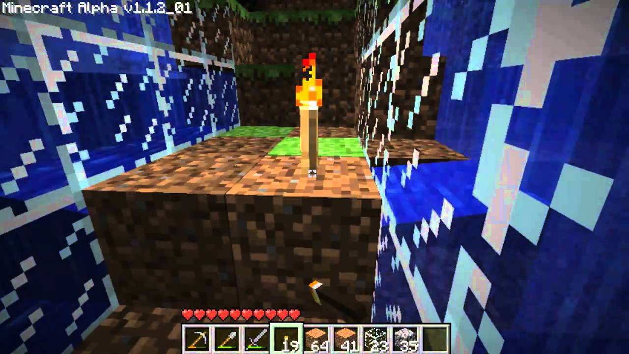 Minecraft /w fire Pt-9 Glass tunnel - YouTube