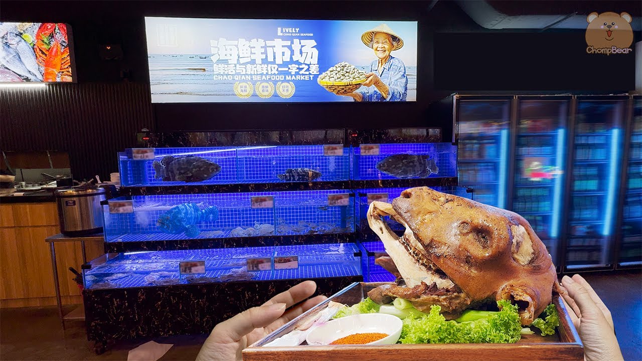 Extreme Chinese Food & Rare sea creature | Chao Qian Seafood & BBQ ...