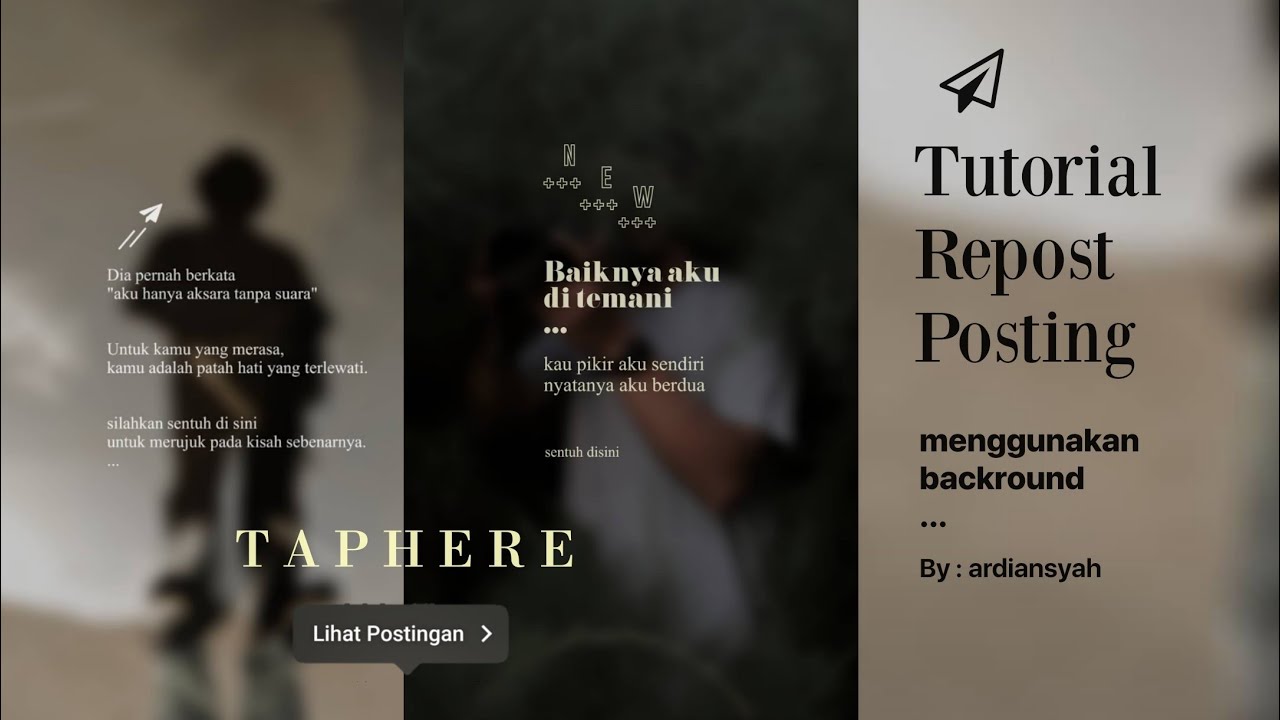 TUTORIAL REPOST POSTING DI BALIK LAPISAN BACKROUND BY ARDIANSYAH - YouTube