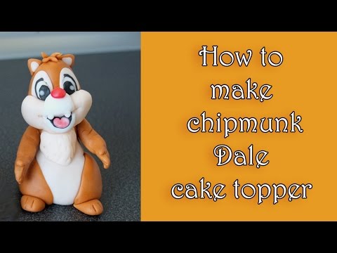 How to make fondant chipmunk Dale topper tutorial / Jak zrobić ...