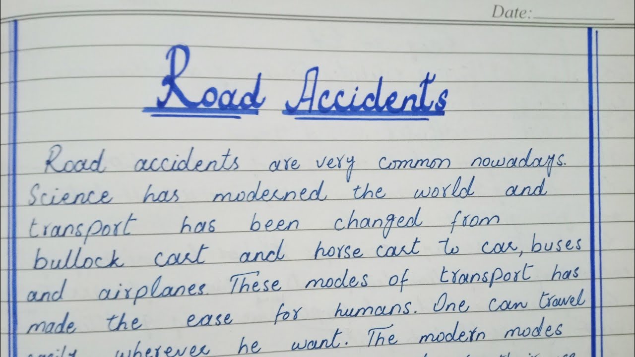 essay on a road accident| paragraph on a road accident| how to write ...