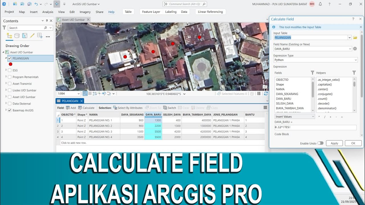 Calculate Field || Update Data secara Kolektif || ArcGIS Pro || - YouTube