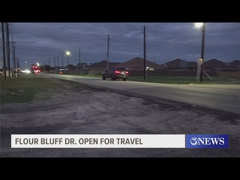 Flour Bluff Drive reopens for travel - YouTube