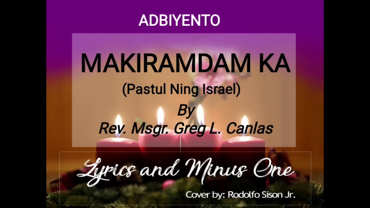Makiramdam Ka (Pastul Ning Israel) by Rev. Msgr. Greg L. Canlas [Lyrics ...