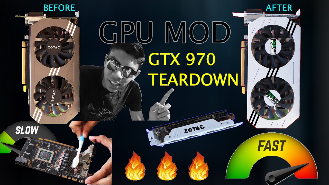How to MOD / PAINT your graphic card || GPU MOD || also how to open and ...