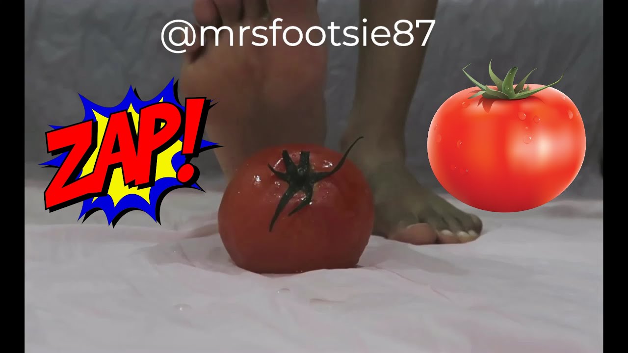 Feet Crushing Tomato #ASMR - YouTube