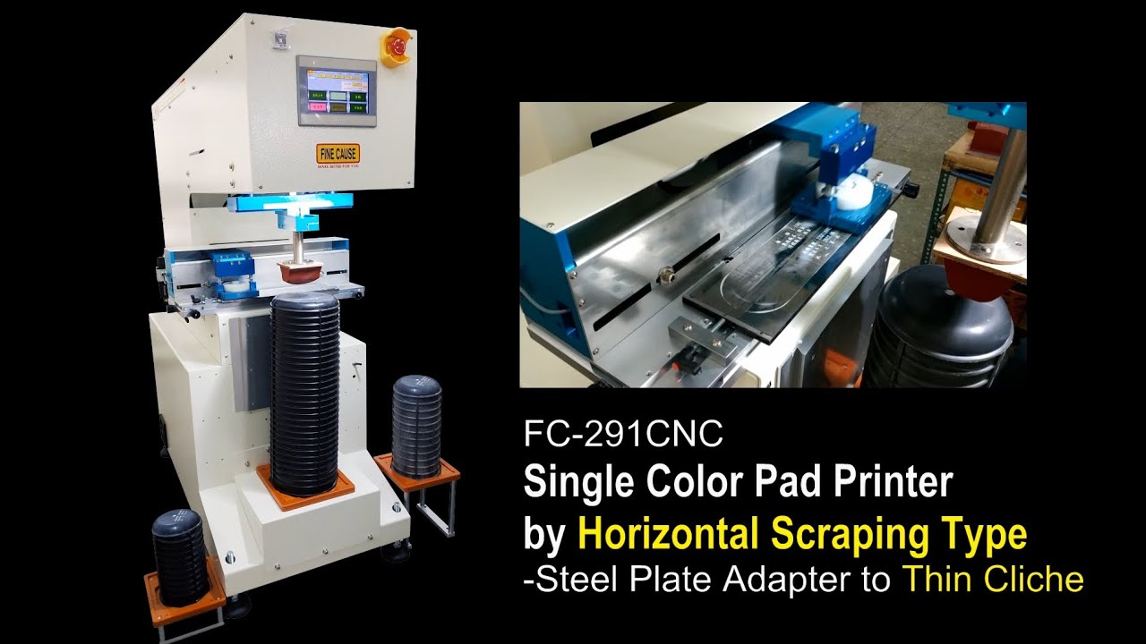 Single Color Pad Printer by Horizontal Scraping Type-Steel Plate ...