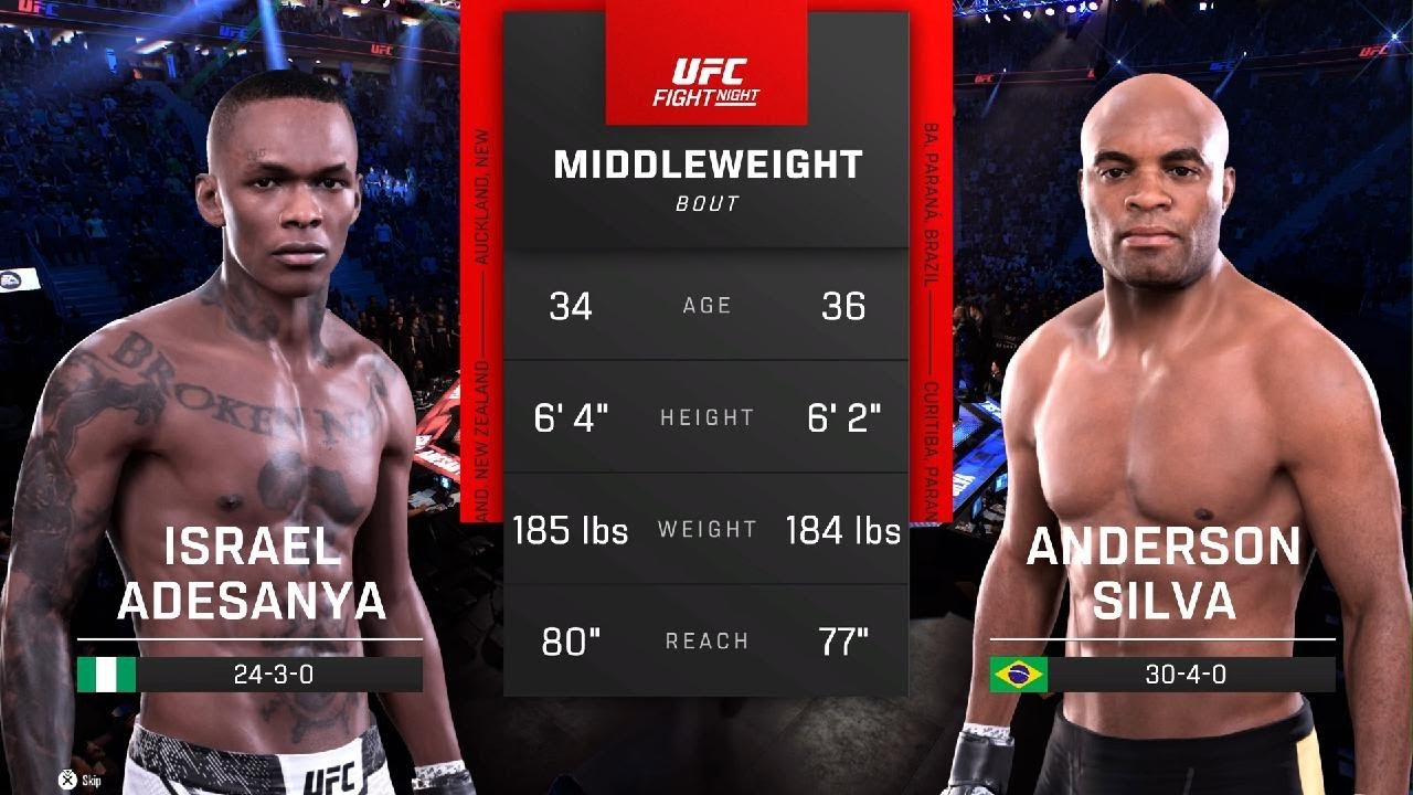 EA SPORTS UFC 5 Israel Adesanya Vs Anderson Silvia 💯💪🏾💯 - YouTube