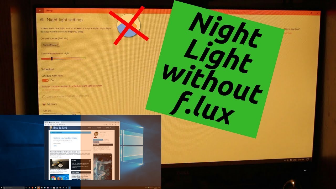 Night Light trick on Windows 10 without f.lux - YouTube