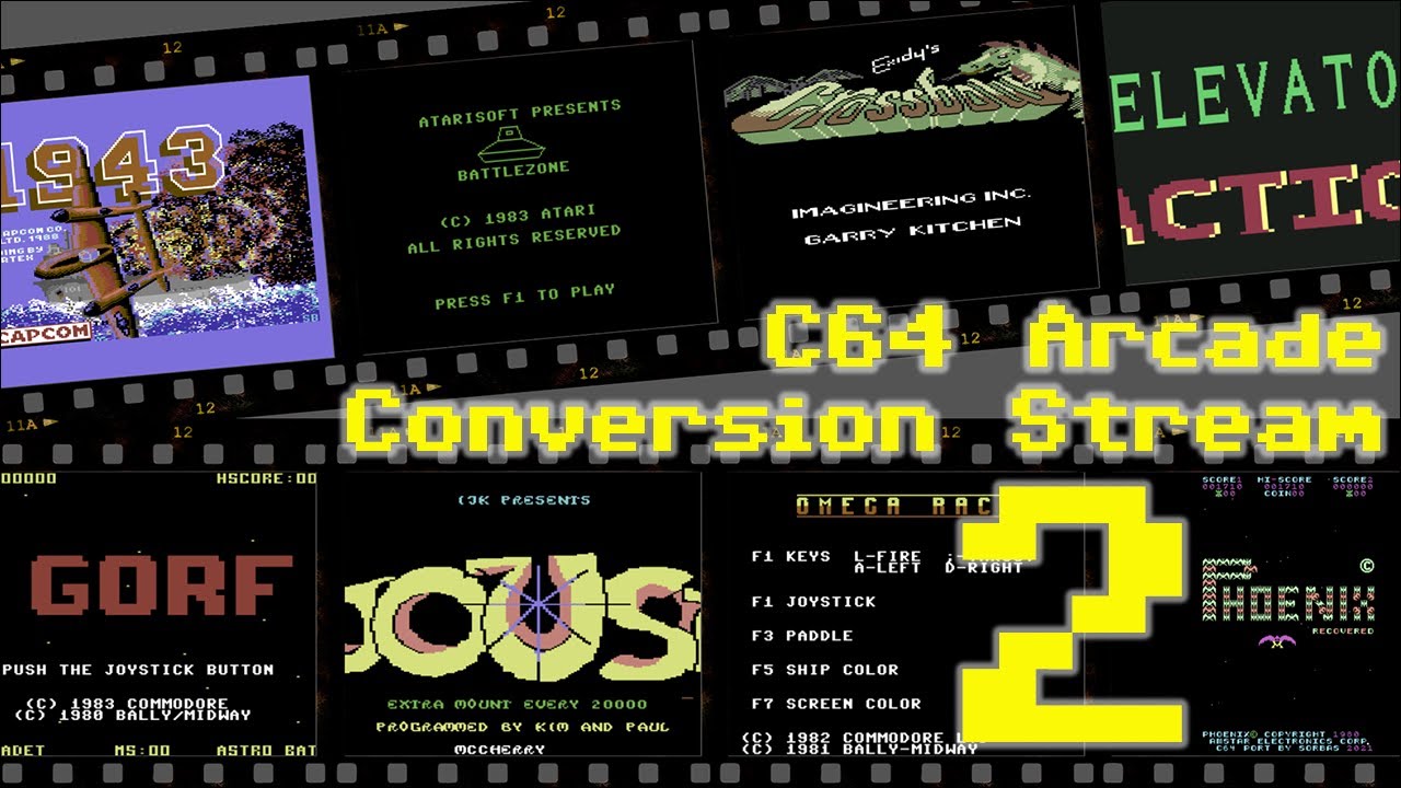 C64 Arcade Conversion Stream 2 | The Oasis BBS - YouTube