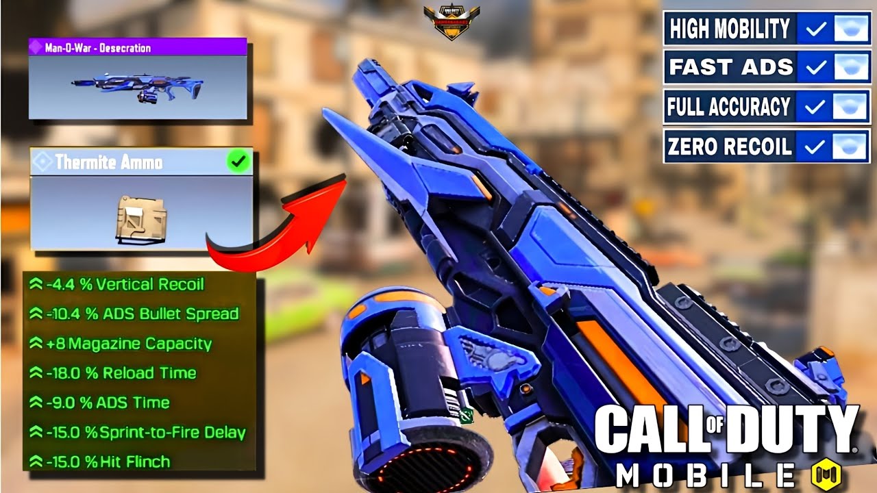 Man O War Best Attachments // With Thermite Ammo // Call Of Duty Mobile ...