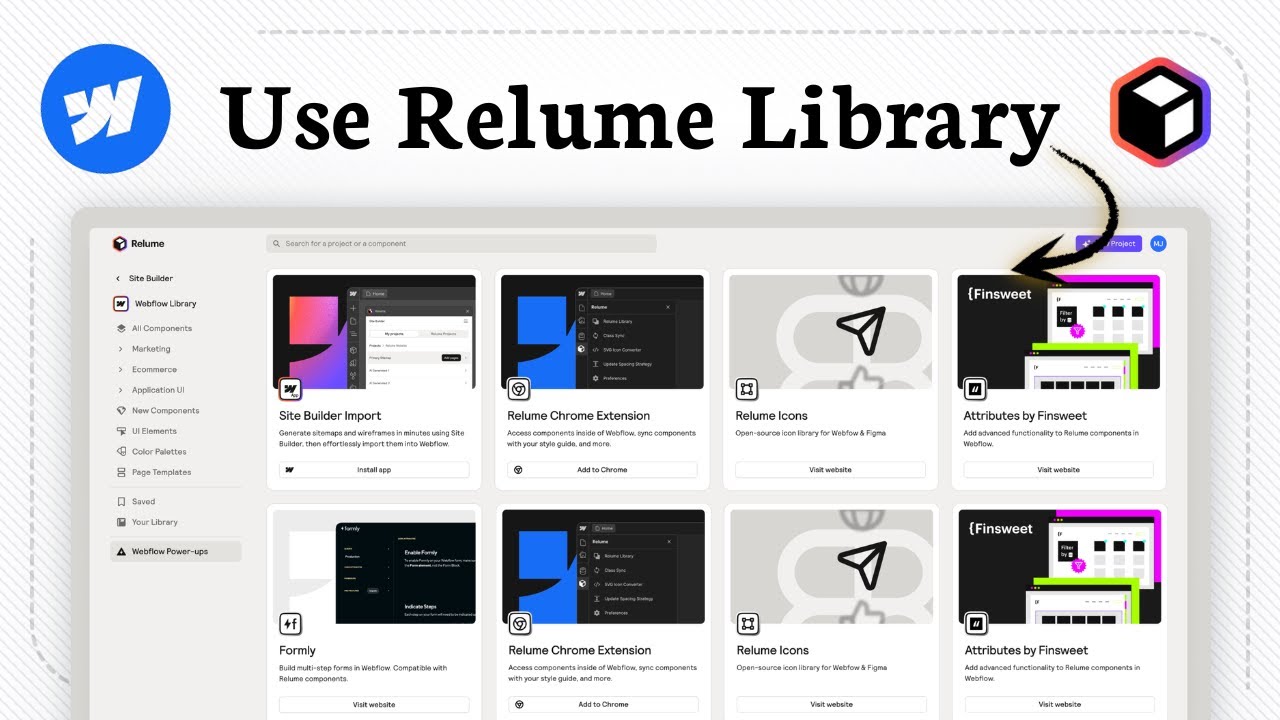 How to implement Relume Libraries into Webflow - YouTube