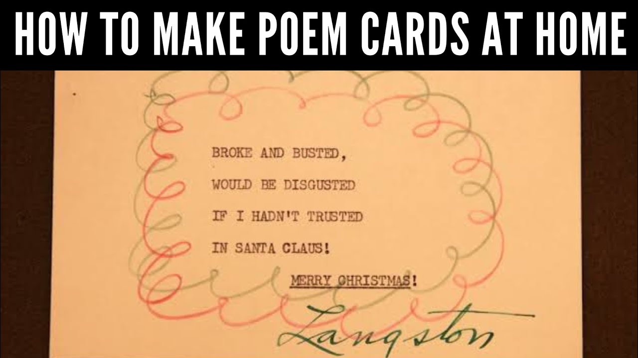 How to Home Make Poem Cards - YouTube