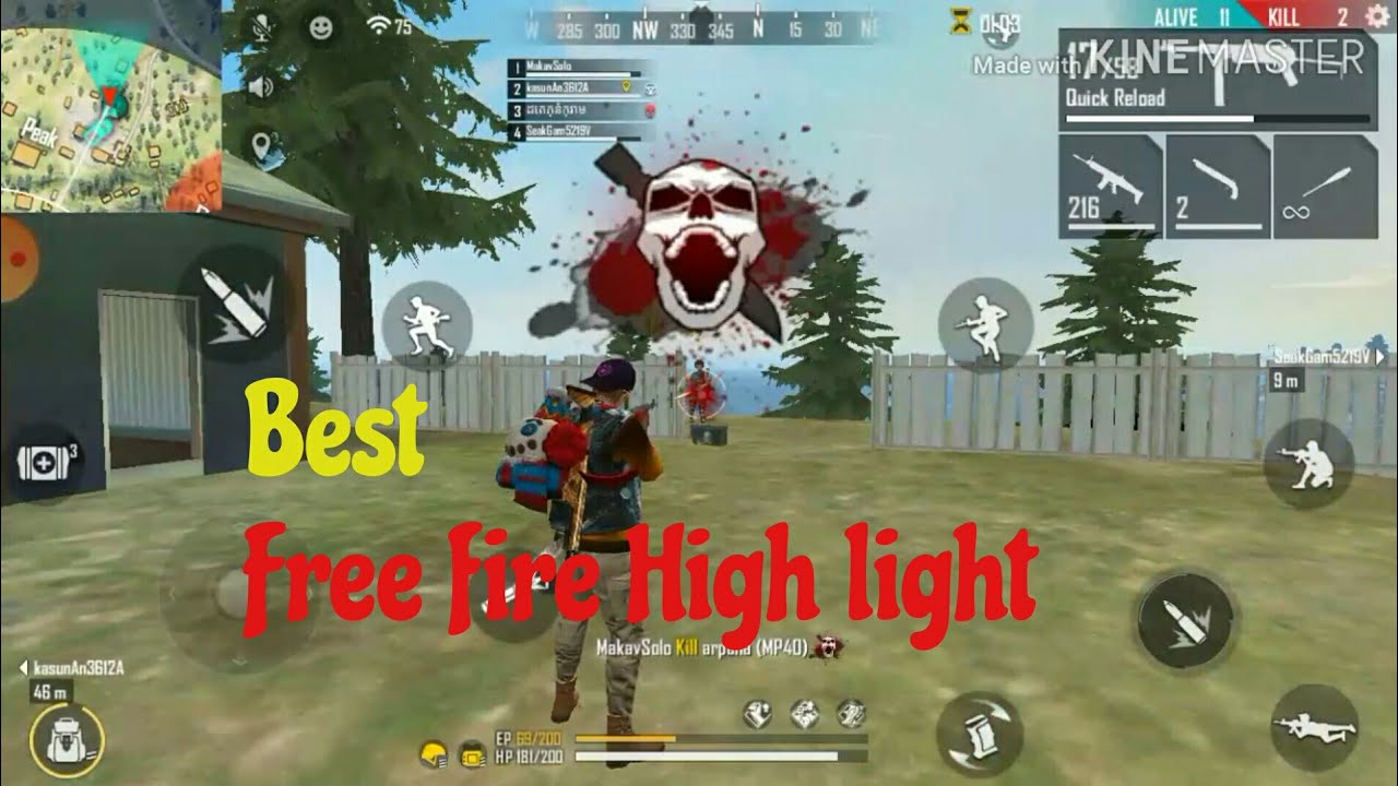 Try again with high light play | Free fire game play - YouTube
