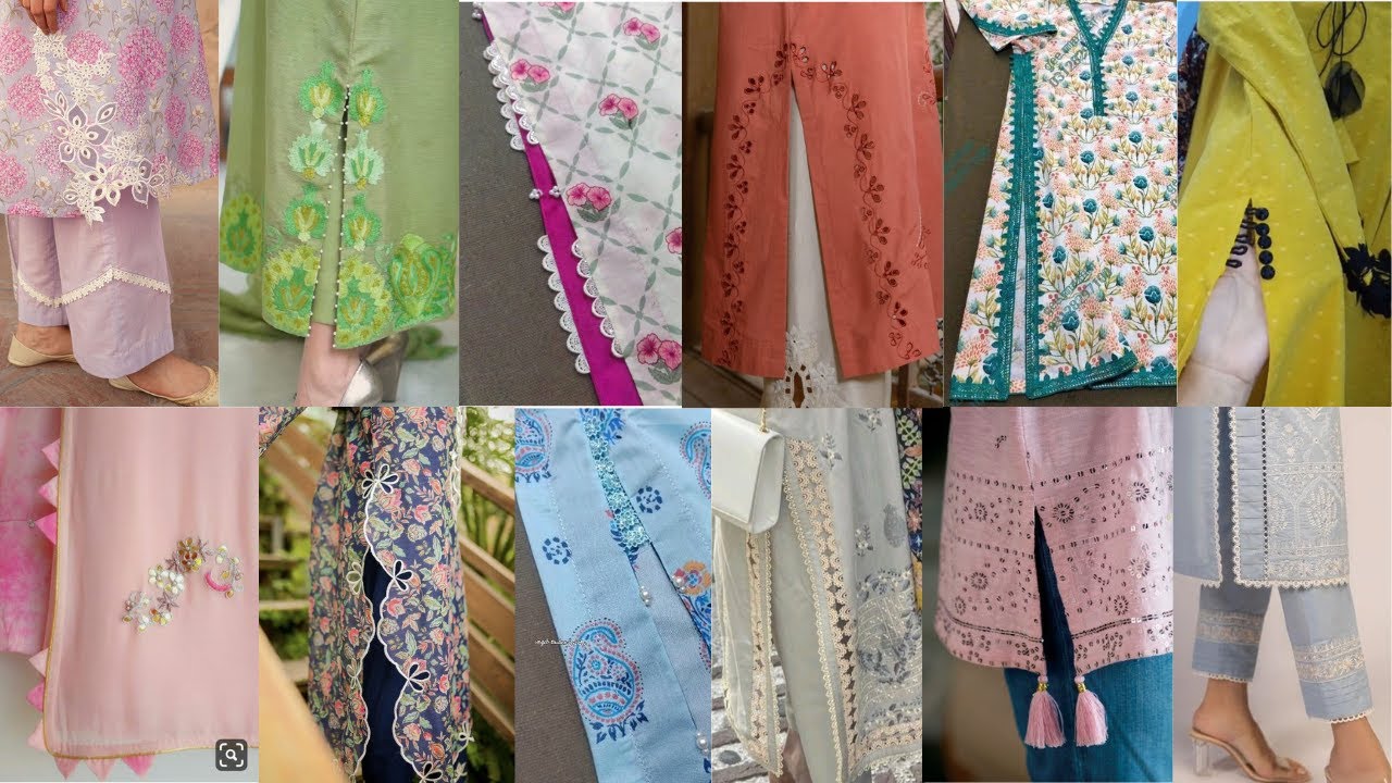 Daman with side chak designs | ghera design with same chak designs for ...