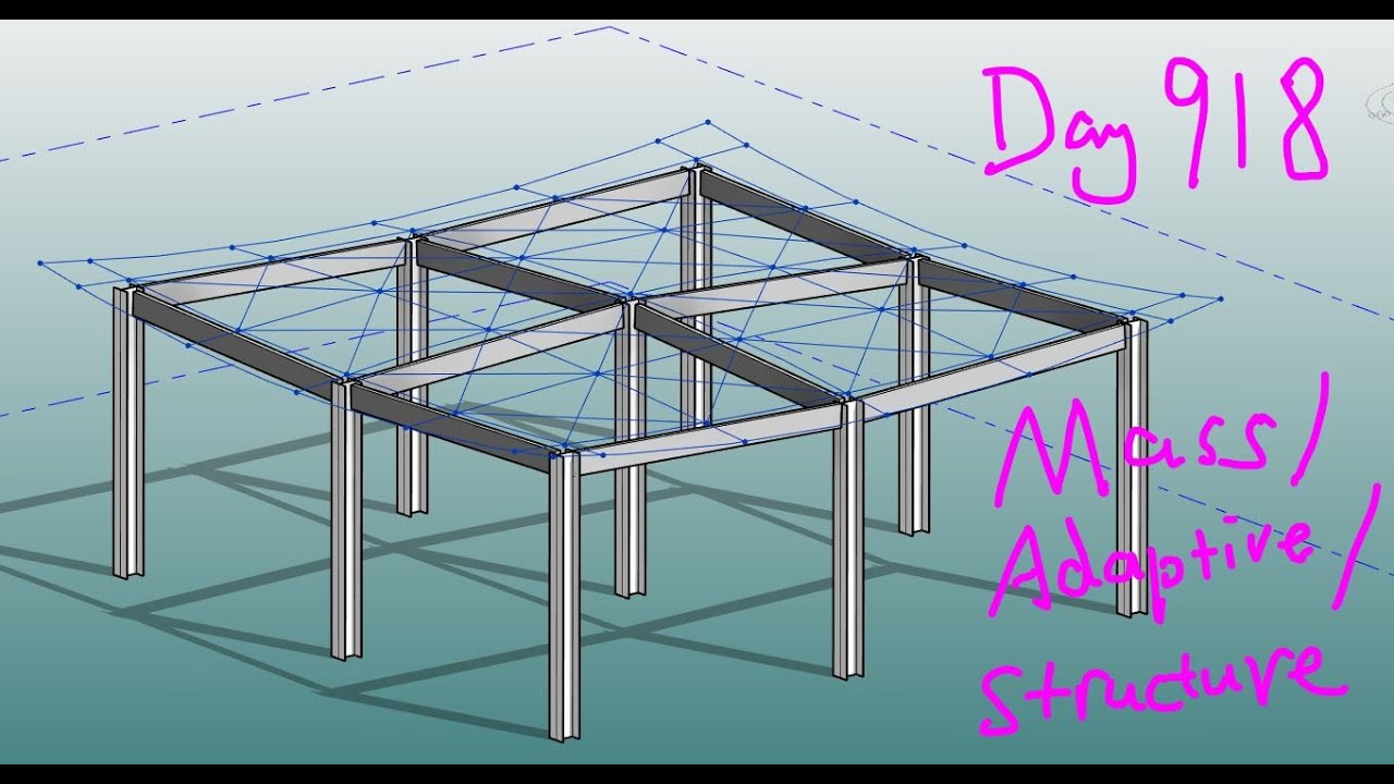 Revit Exercise (Day 918) Mass / Adaptive Family / Structure Exercise ...