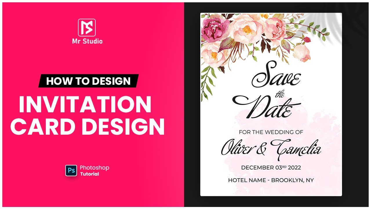 Learn How to Create an Eye-catching Invitation Card Design in Photoshop ...