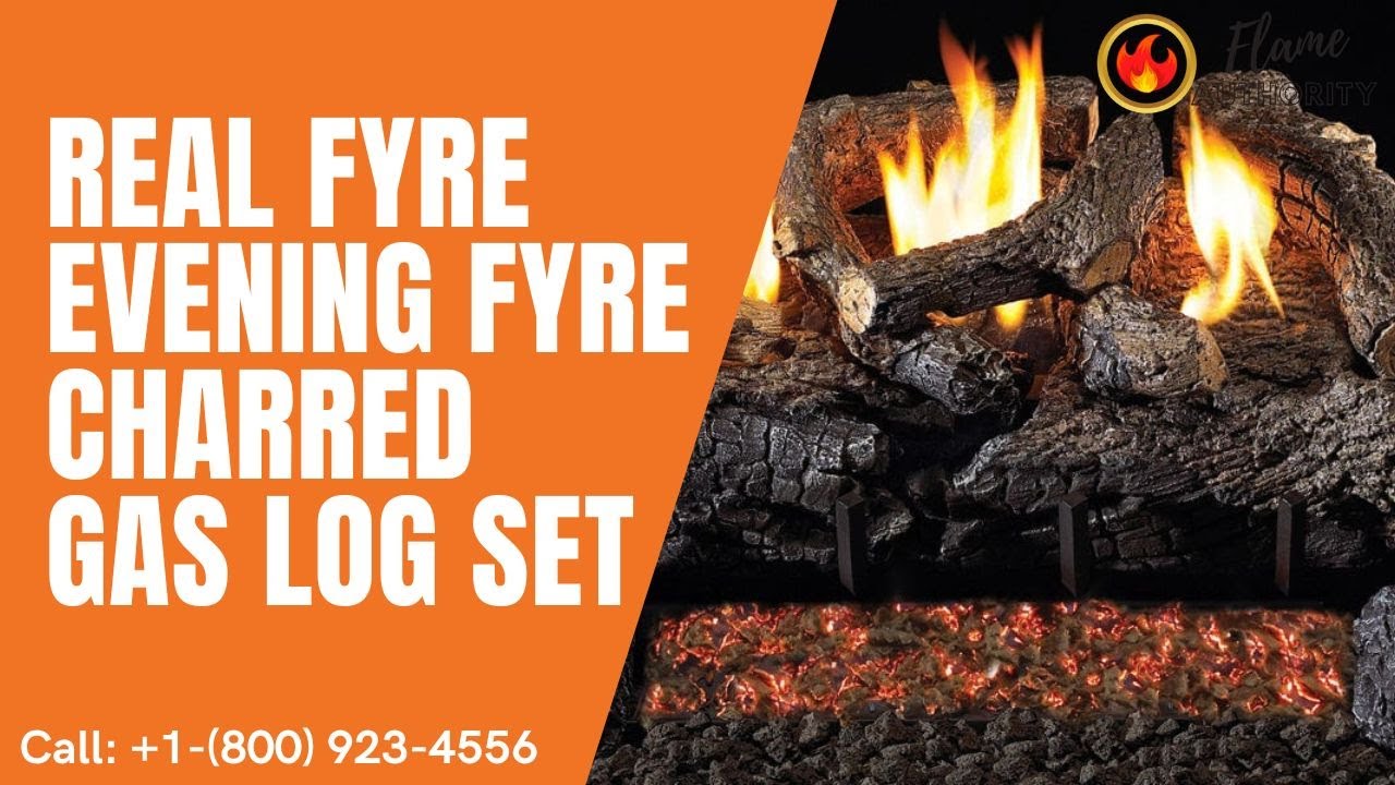 Real Fyre Evening Fyre Charred Gas Log Set - YouTube