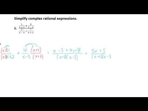 Lecture 5.4 - Complex Rational Expressions - YouTube