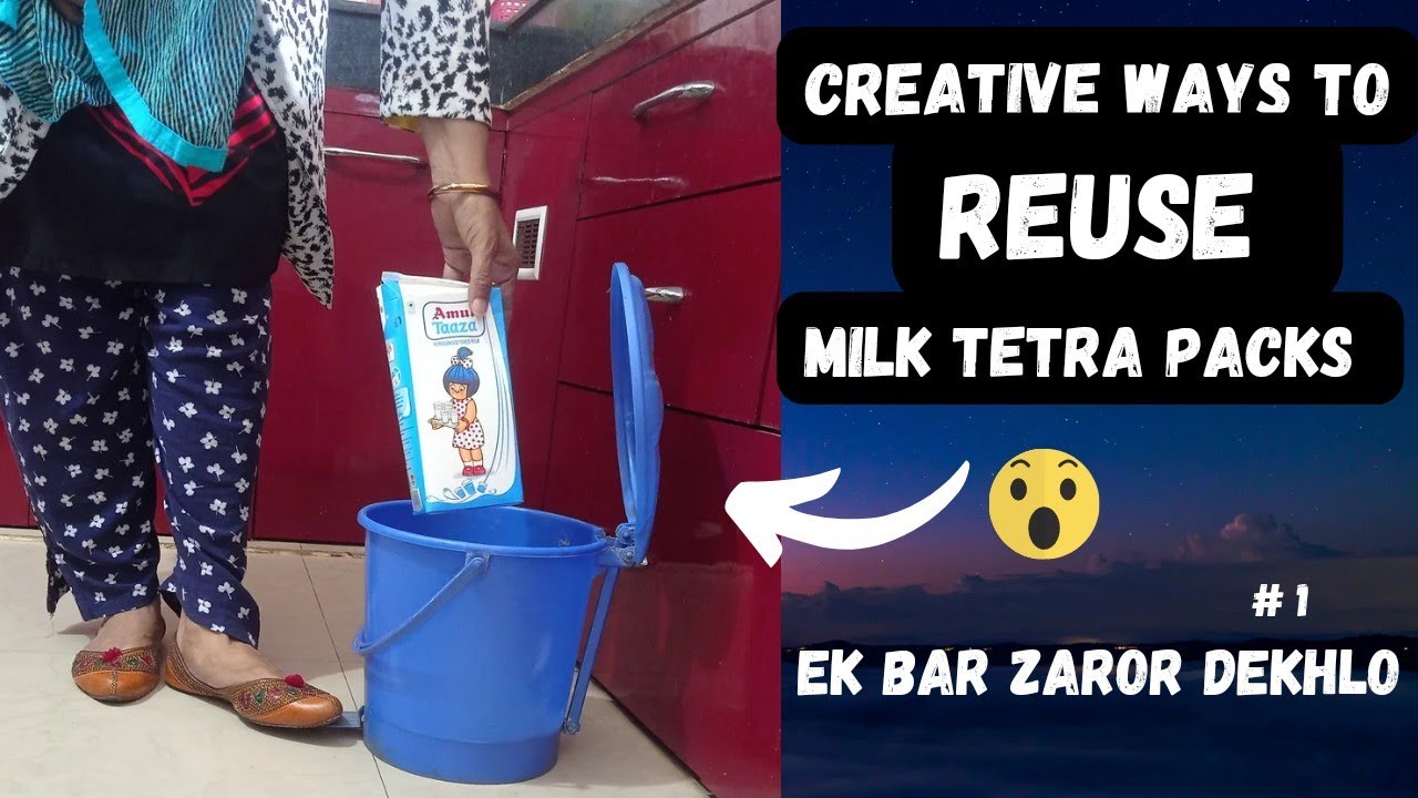 Reuse of Empty Milk Carton /Juice Box ♻️ Reuse Of Waste Materials ☑️ ...