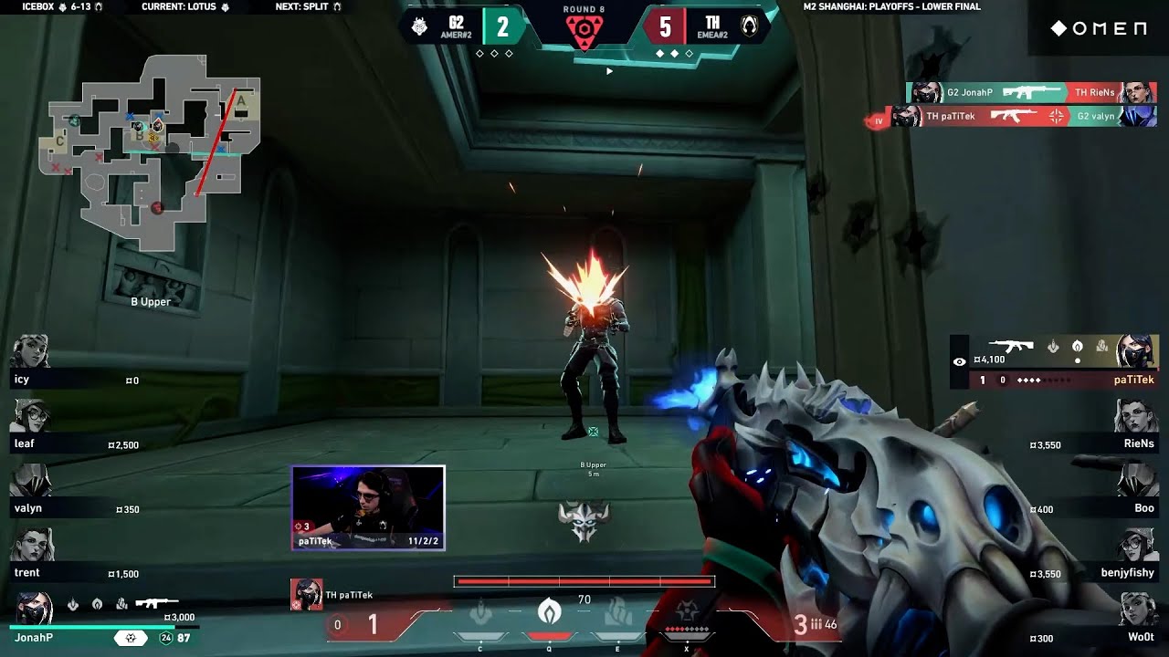 TH PaTiTek Insane 1HP ACE Clutch vs G2 | VCT Masters Shanghai 2024 ...