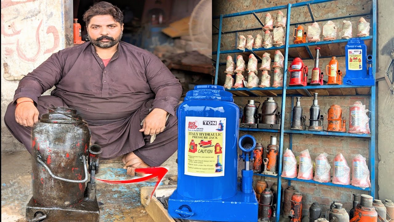 Amazing Restoration of 100 Ton Hydraulic jack | Old and Rusty Hydraulic ...