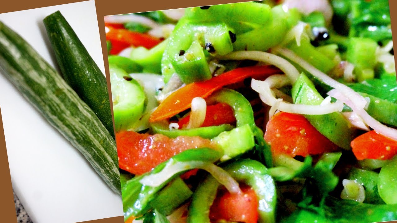 SNAKE GOURD SALAD | RAW | VEGAN | green salad | easy recipe | chichinda ...
