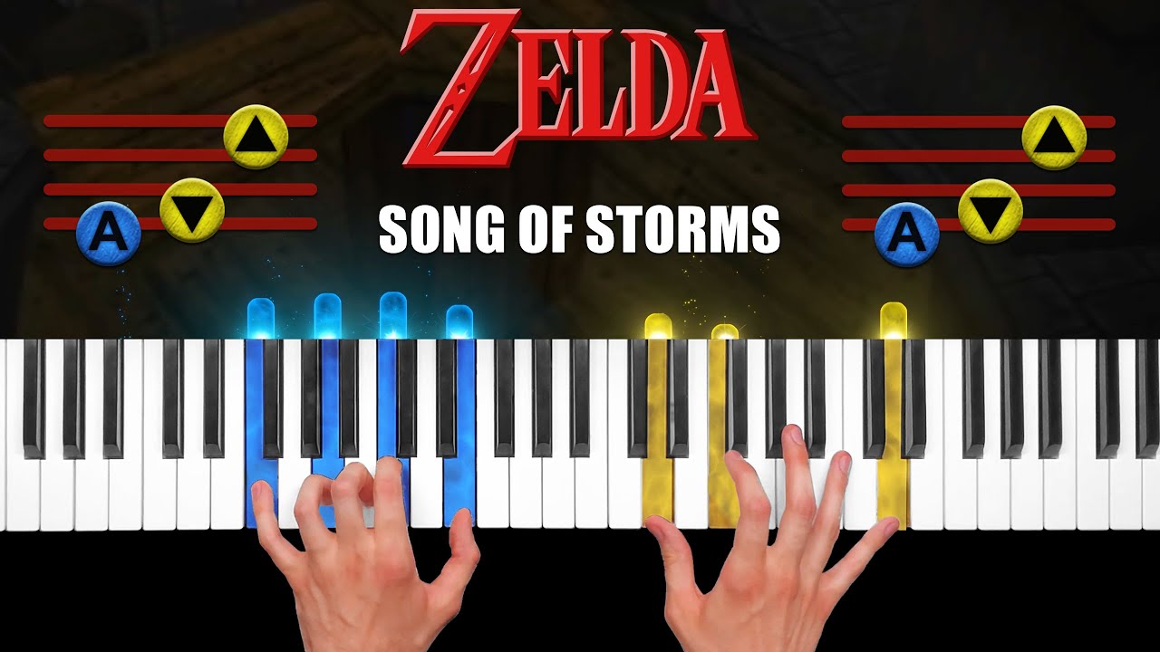 Song of Storms - Zelda Ocarina of Time - Piano Cover & Tutorial - YouTube