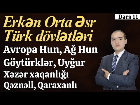 100% Qəbul Sualı. Qərbi Hun Ağ Hun Göytürk Uyğur Xəzər Qaraxanlı Qəznəli. 8 MÖVZU 1 VİDEO 