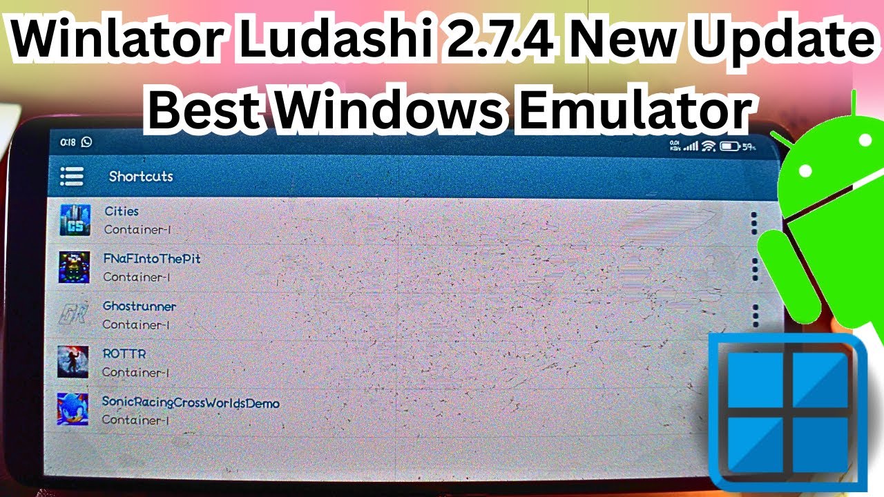 Winlator Ludashi 2.7.4 Android | Settings/ Test/ Review | best windows ...