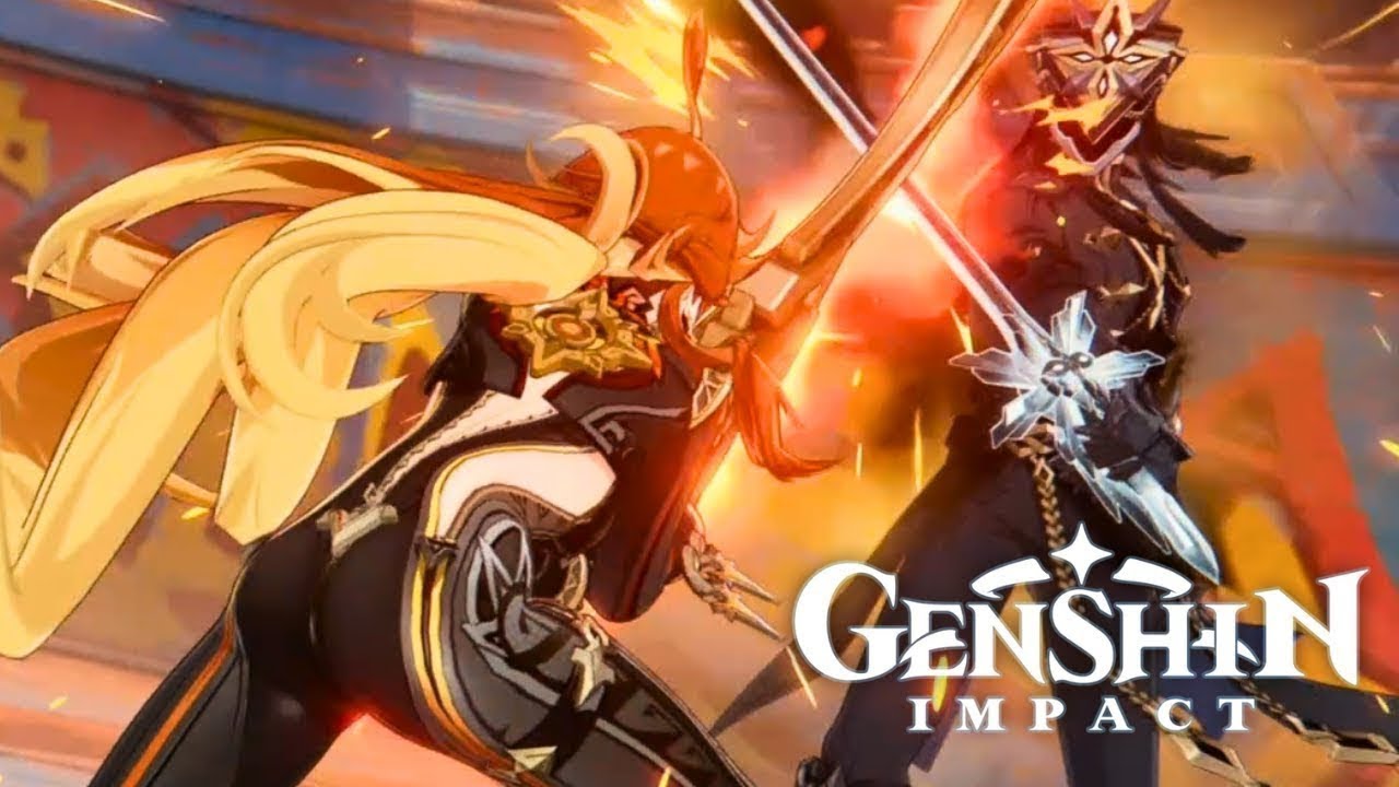 The Pyro Archon vs Il Capitano in an Epic Fight scene! (Full Fight ...