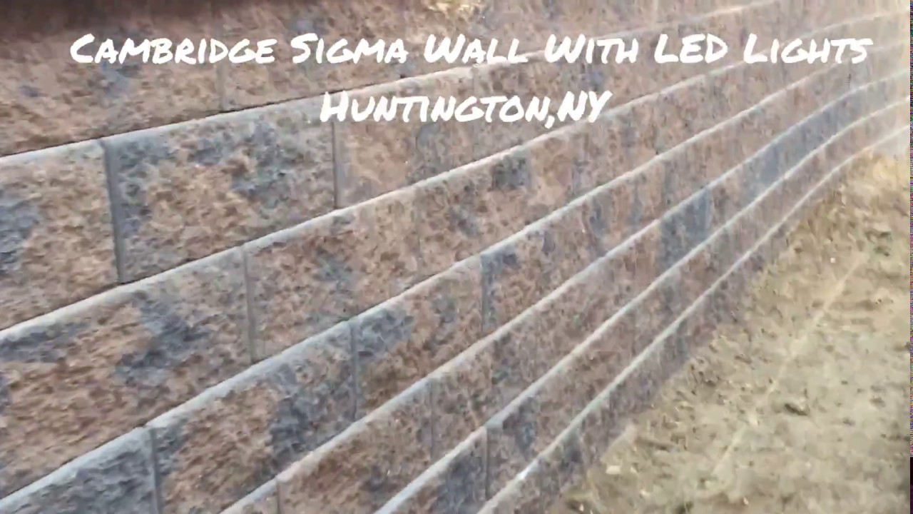 Cambridge Sigma Retaining Wall w/ LED Lighting - Huntington, NY 11743 ...