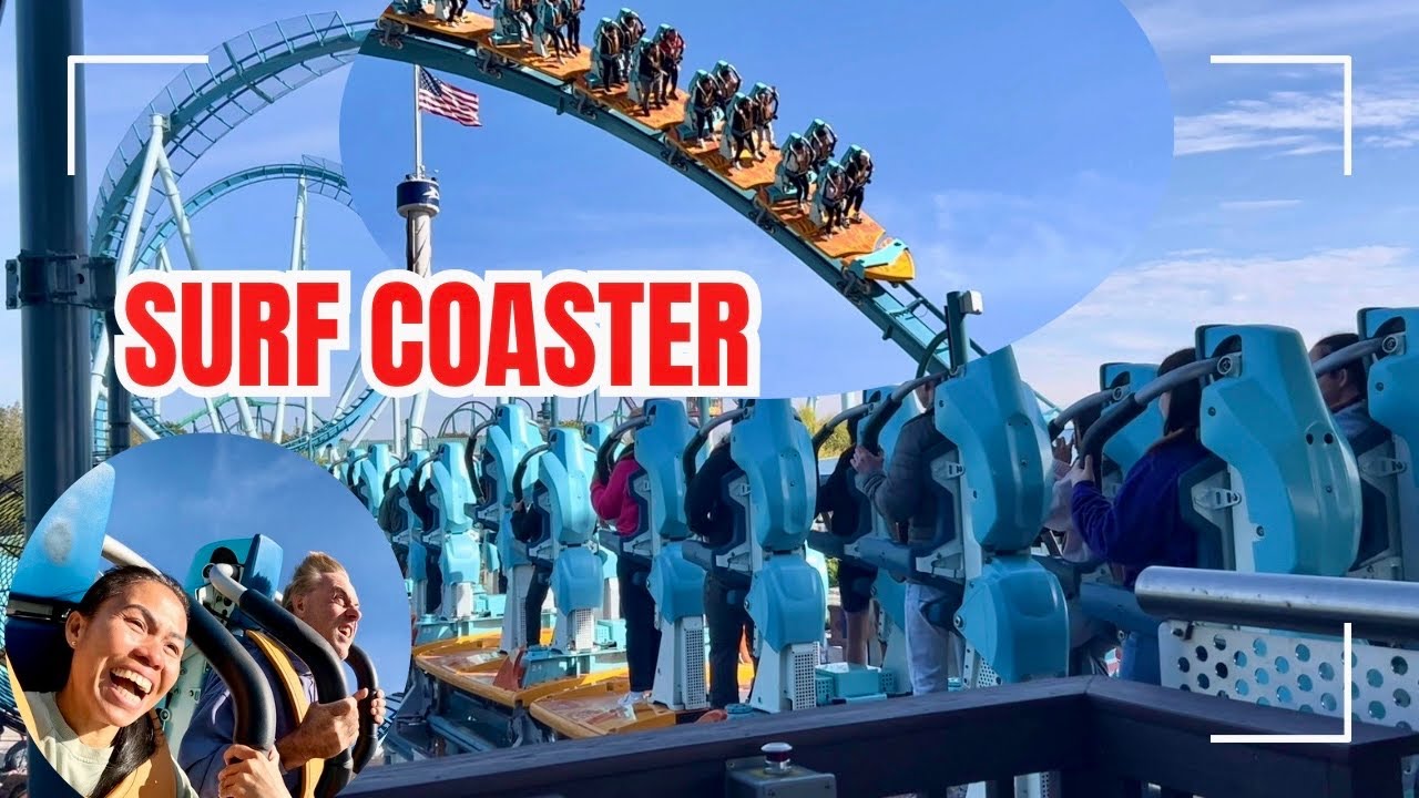 Pipeline: The SURF COASTER || Stand-up Roller Coaster SEAWORLD Orlando ...