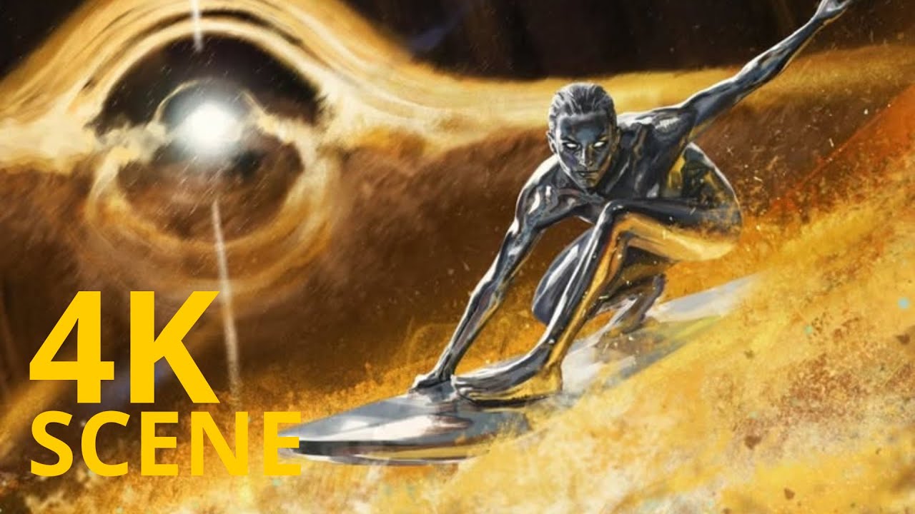 Silver Surfer Chases Fantastic Four Epic 4K Movie Scene - YouTube