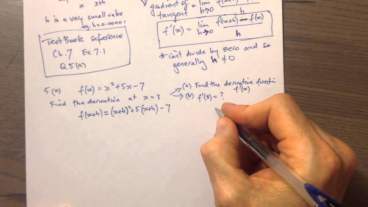 Differentiation from first principles - YouTube