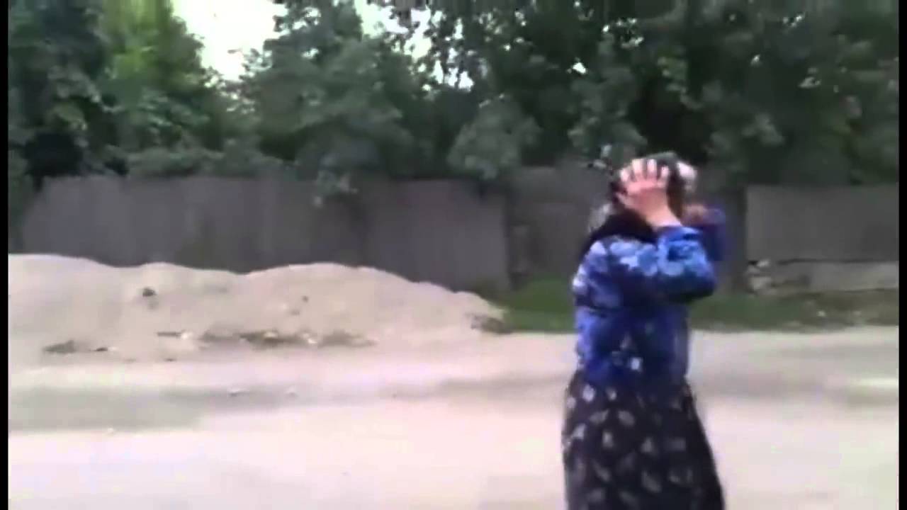 ROMANIAN GRANNY GETS HIT BY A BAT ! FUNNY - YouTube