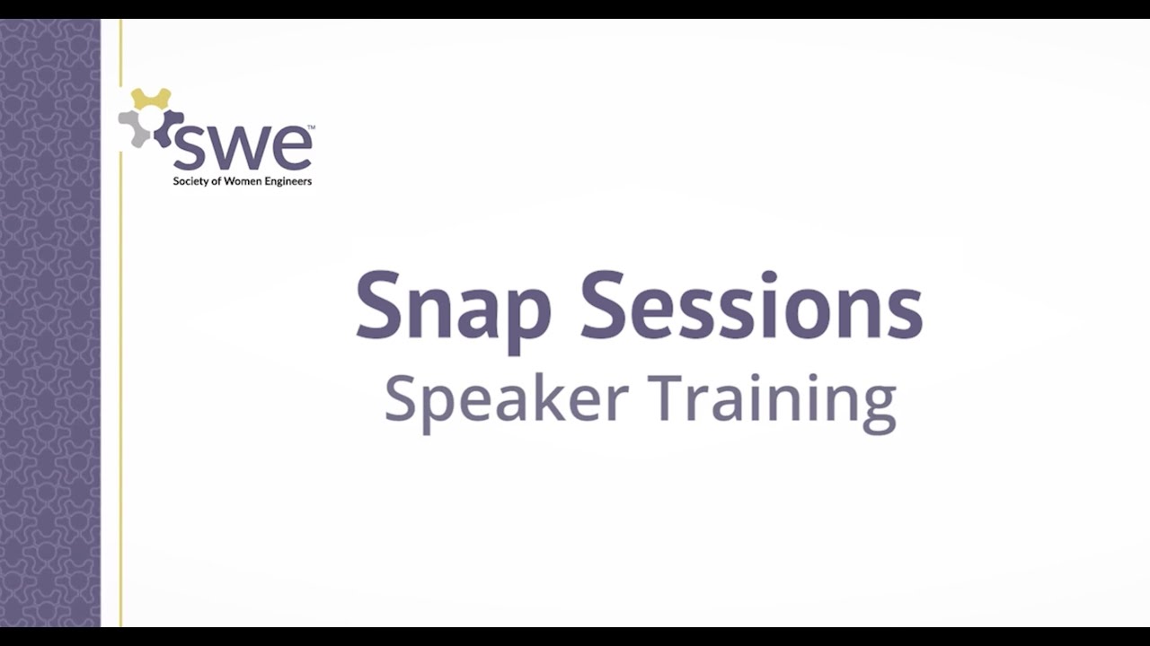 Snap Sessions Speaker Training - YouTube