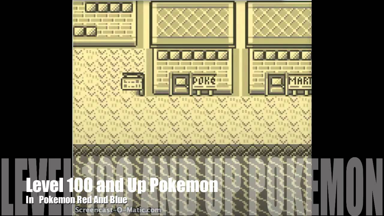 Pokemon Red and Blue Over Level 100 Pokemon - YouTube