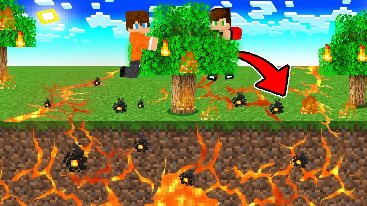 Minecraft, ale ZIEMIA ZAMIENIA SIĘ W LAWE... - YouTube