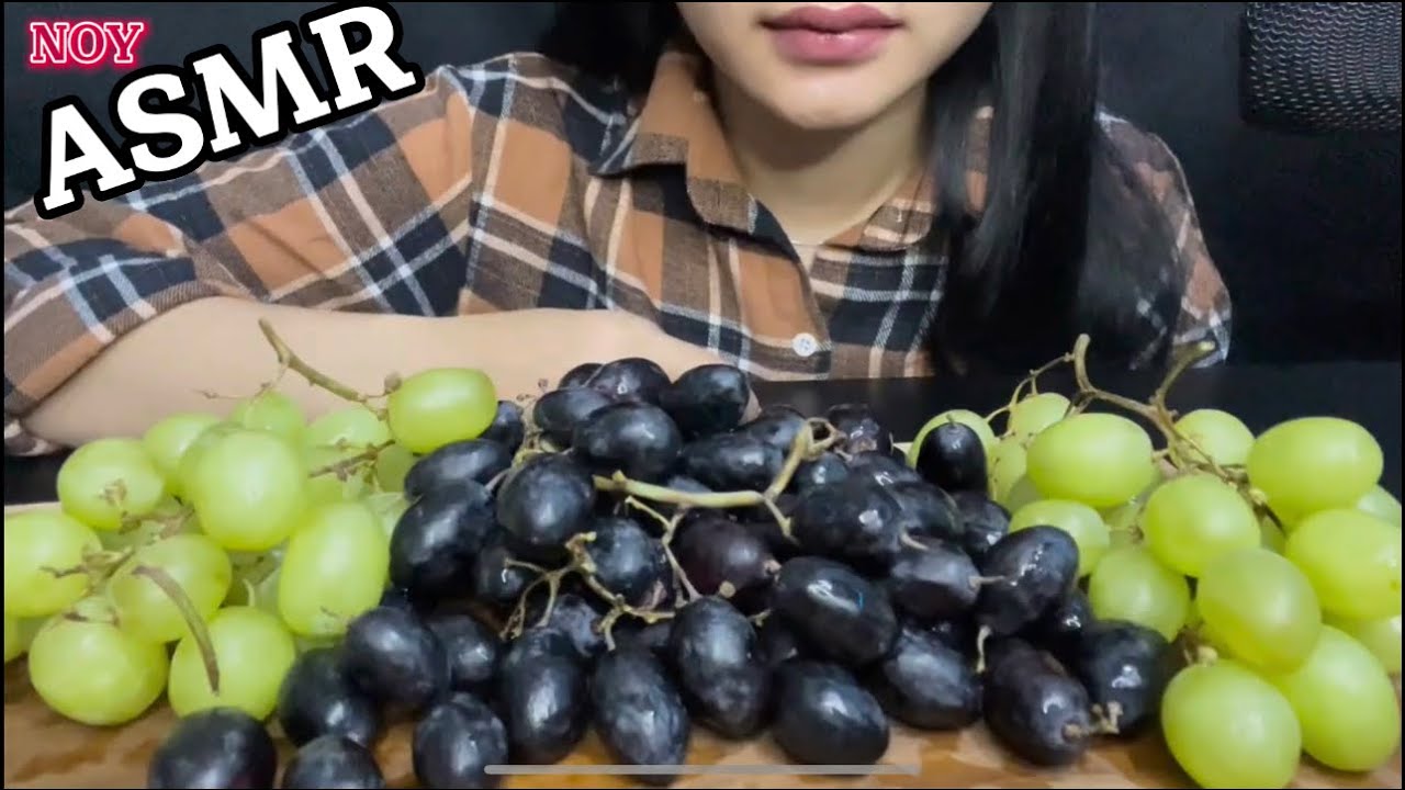 ASMR GRAPE 🍇 SO YUMMY n CRUNCHY 🤩😚😋 || EATING SOUNDS || NOY ASMR - YouTube