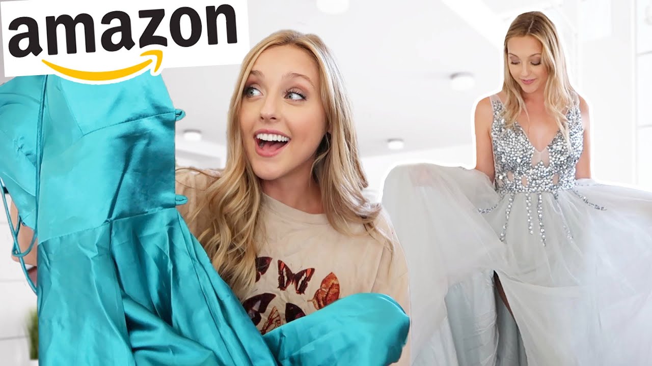 TRYING AMAZON PROM DRESSES *HUGE SUCCESS* - YouTube
