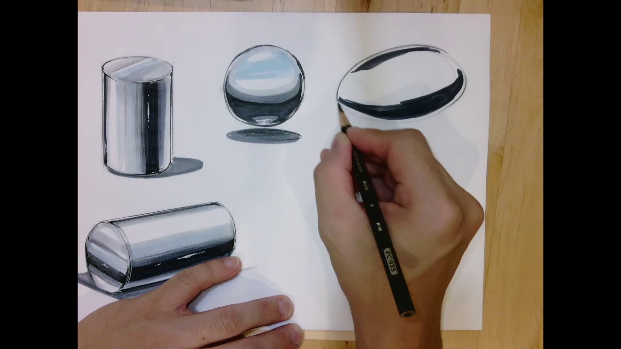 Design Sketching-EP 13-Material-Metal - YouTube