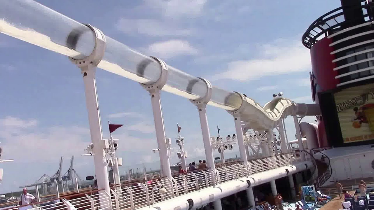 Disney Dream Cruise Ship - Aquaduck Water Slide - YouTube