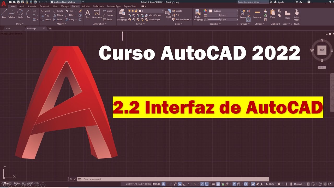 🔴 CURSO AUTOCAD 2022 - 2.2 Interfaz de AutoCAD - YouTube