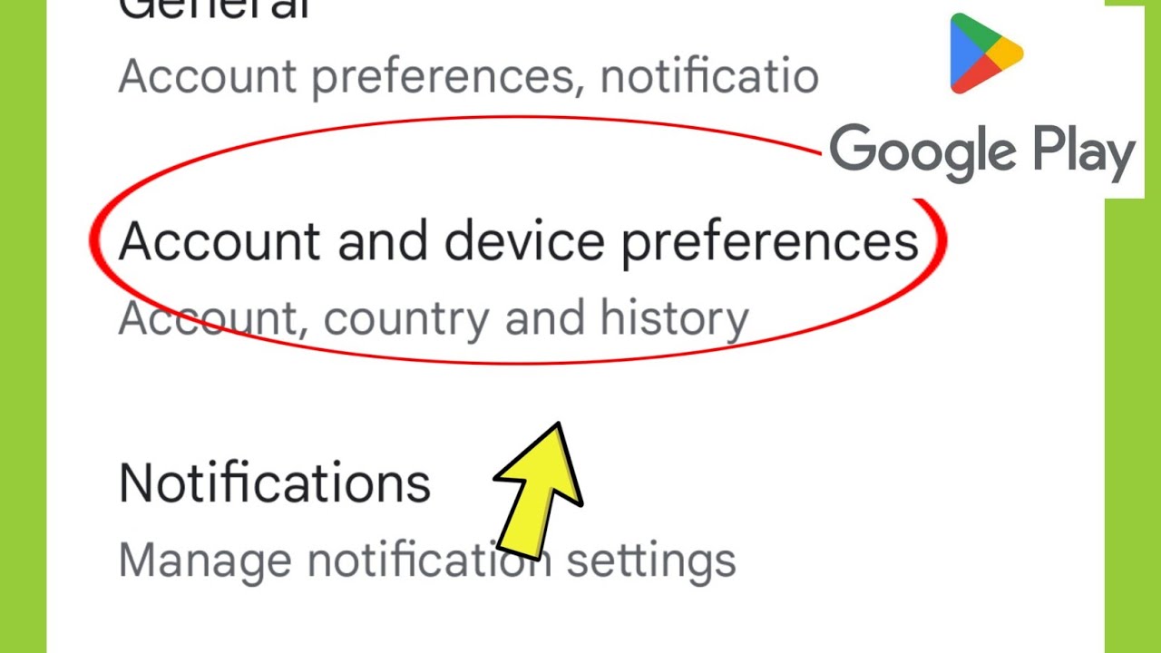 Google Playstore | Account & device preferences Settings - YouTube