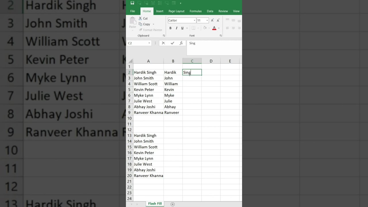 Flash Fill Craziest Way To Populate Data In Excel Column Excel Flash Fill Craziest Way To Populate Data In Excel Column Excel