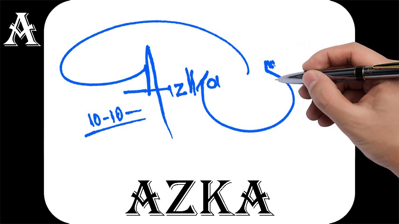 Azka name signature design - A signature style - How to signature your ...