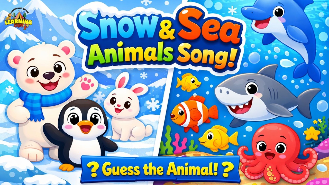 Snow & Sea Animals Song ️🐠 | Guessing Game + Toddler Learning Songs ...