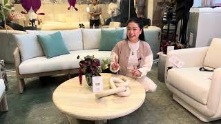 Patrizia Natural Concrete Round Coffee Table from Tov Furniture