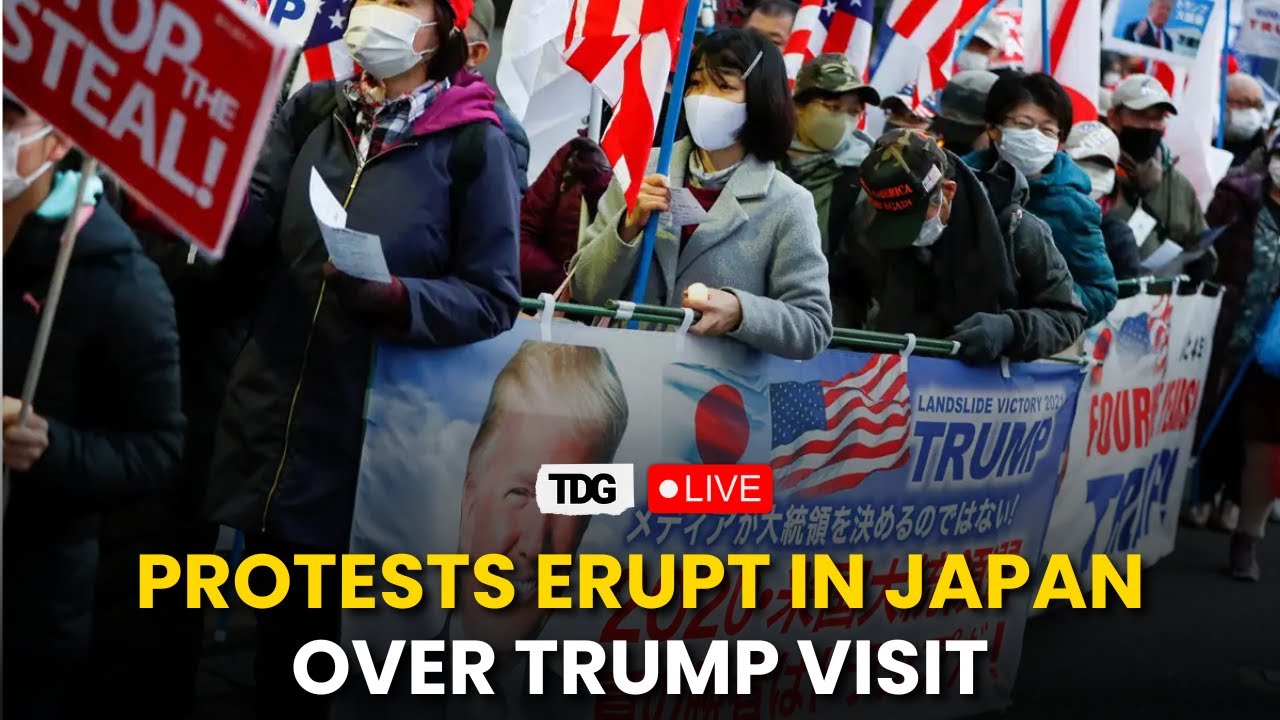 Protests in Japan Over Trump Visit LIVE: Japanese activists challenge ...